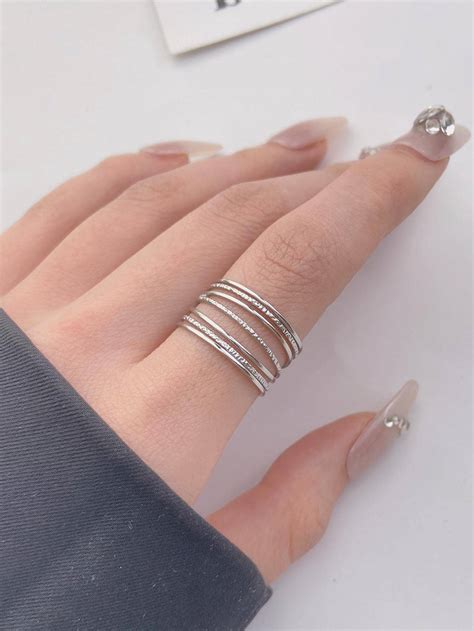Minimalist Layered Cuff Ring Shein Usa