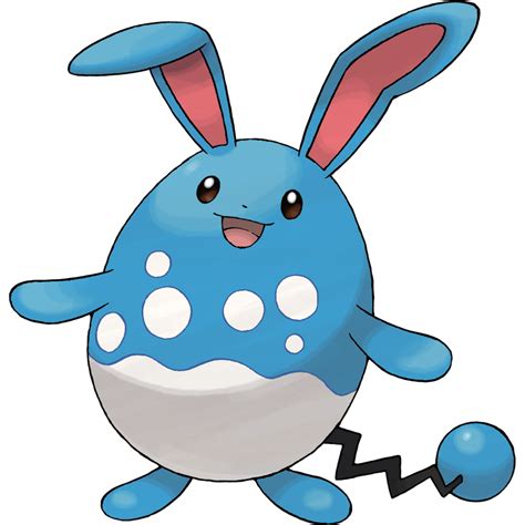 Azumarill Pokemon Blue Fur Fairy Type Cute Appearance Water Type Png