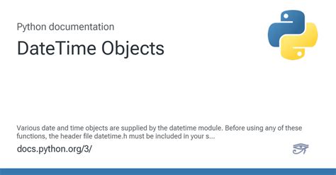 Datetime Objects — Python 3137 Documentation