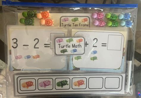 Turtle Math Hard Copy Set Etsy