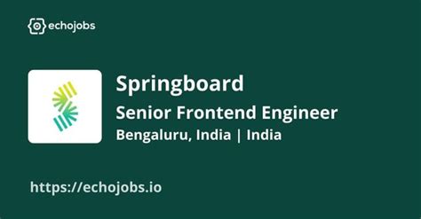 Springboard Is Hiring Senior Frontend Engineer Bengaluru India India Css Javascript React