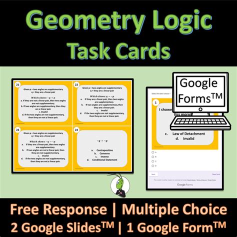 Geometry Logic Task Cards Inductive And Deductive Law Of Syllogism
