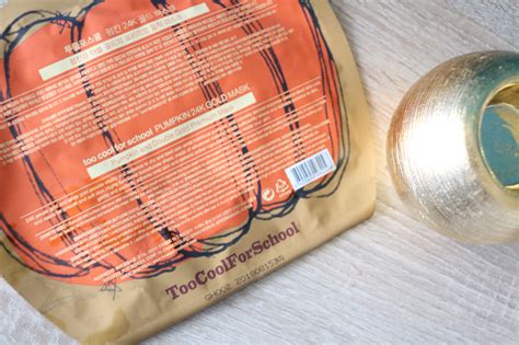 Beauté Blog Pumpkin 24k Gold Mask De Too Cool For School ça Marche