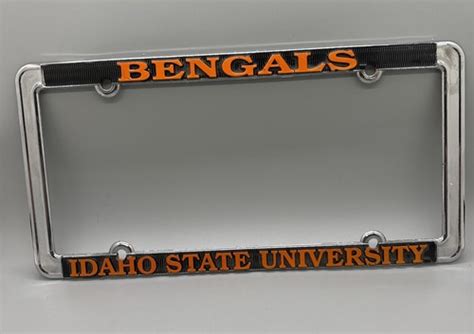 Bengals Idaho State University Metal License Plate Frame Ebay