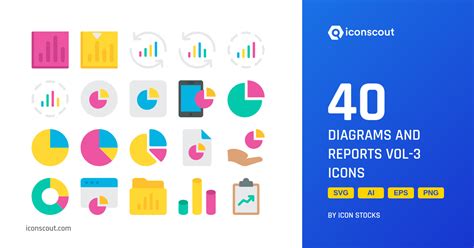 Diagrams And Reports Vol 3 Icon Pack 40 Free Download Business Icons