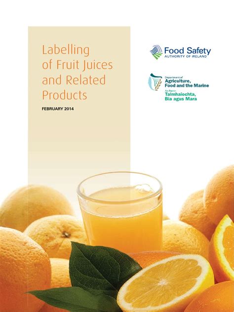 Labelling Of Fruit Juices 2014 Final Pdf Pdf Nutrition Facts Label