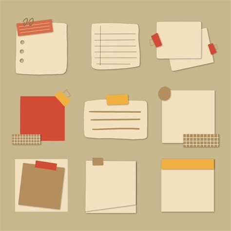 Premium Vector Set Of Hand Drawn Cute Notes