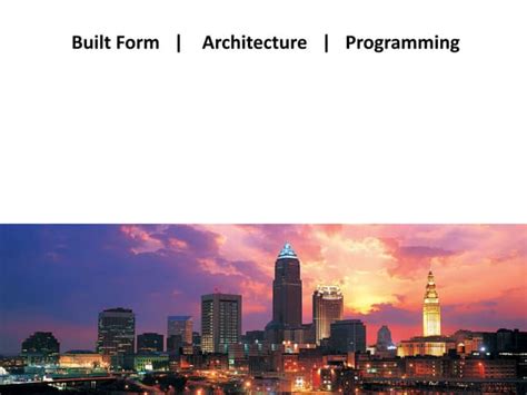 Built Environment And Programming Ppt