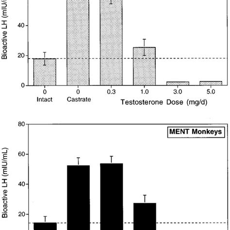 Serum Testosterone Levels Upper Graph And Ment Levels Lower Graph