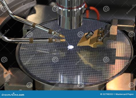 The Production Of Microchips Stock Image Image Of Silicon Device