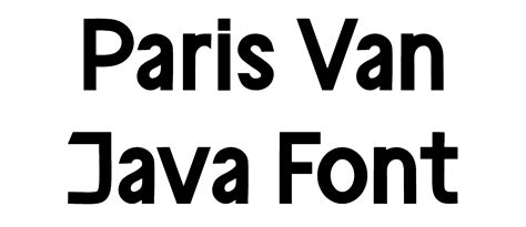 Paris Van Java Font Dafont Free Font