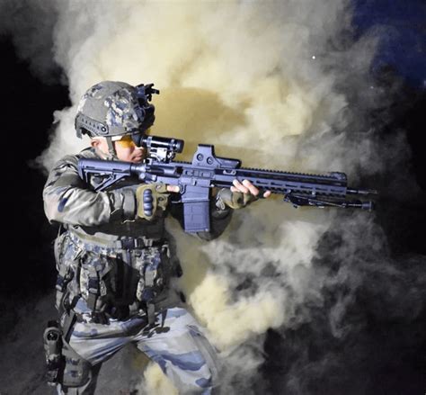 Indian Army Ghatak Platoon Trooper With Sig 716 Battle Rifle With