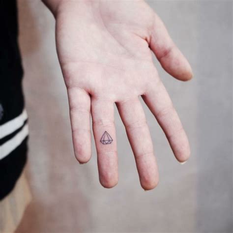 55 Unique Small Finger Tattoo Ideas Diamond Finger Tattoo Men