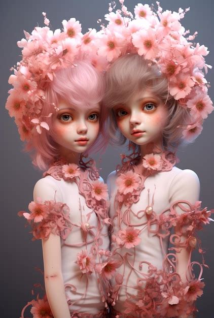 Premium Photo Image Of Twin Sisters