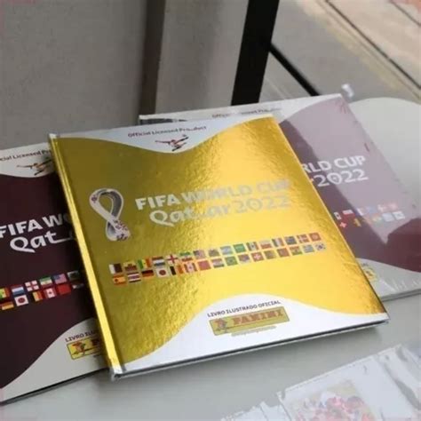 Álbum Dorado De Tapa Dura Y 10 Sobres Para La Copa Mundial 2022
