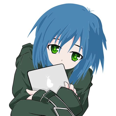 Anime Girl With Laptop Clip Art Image Clipsafari