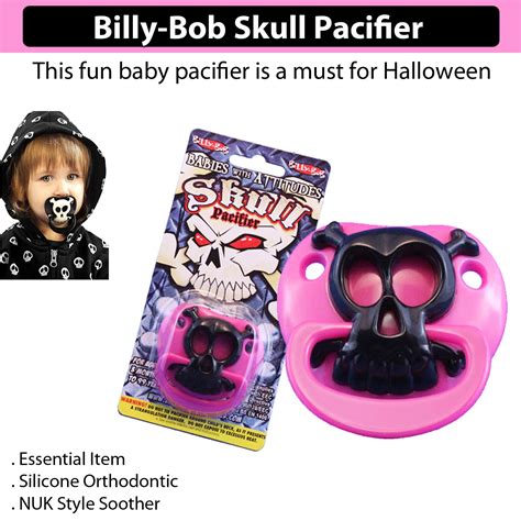 Billy Bob Skull Pacifier Nuk Style Nipples Silicone Soother
