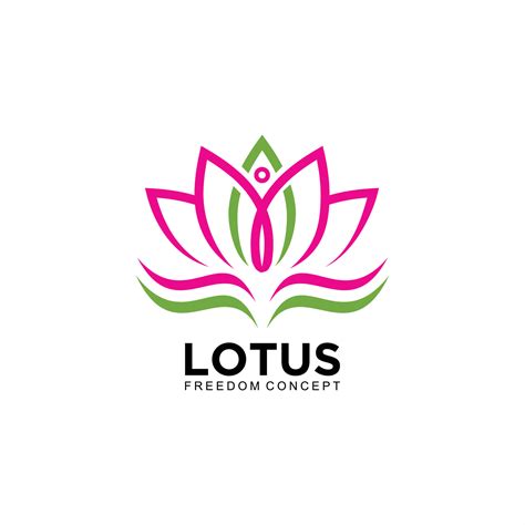 Lotus Logo Design With Freedom Concept 13101194 Vector Art At Vecteezy