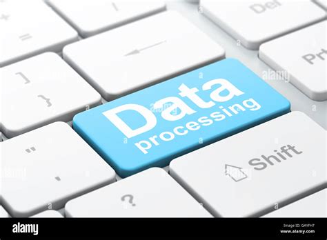 Information Concept Data Processing On Computer Keyboard Background