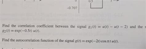 solved 0 5 0 707 find the correlation coefficient between