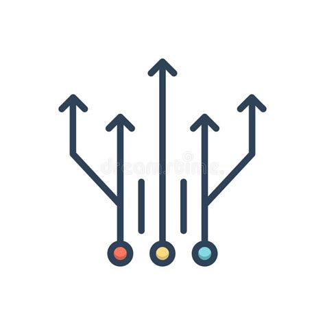 Color Illustration Icon For Parallel Transition And Cable Stock Vector
