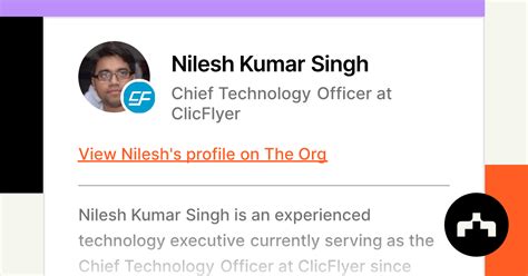 Nilesh Kumar Singh Chief Technology Officer At Clicflyer The Org