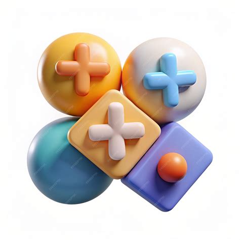 Premium Photo 3d Set Of Mathematics Mark Isolated On White Background