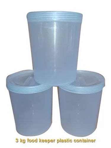 Round Plain 3kg Food Keeper Plastic Container At ₹ 30 Piece In Ahmedabad Id 23869265588