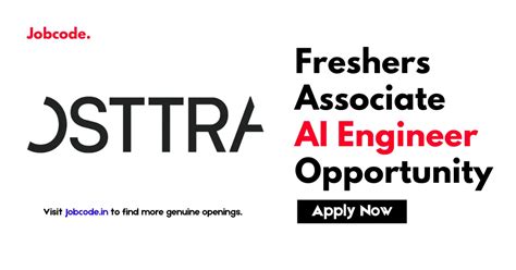 Start Your Career As A Freshers Associate Ai Engineer Jobcode
