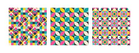 Premium Vector Set Of Three Vector Summer Seamless Patterns Assembled