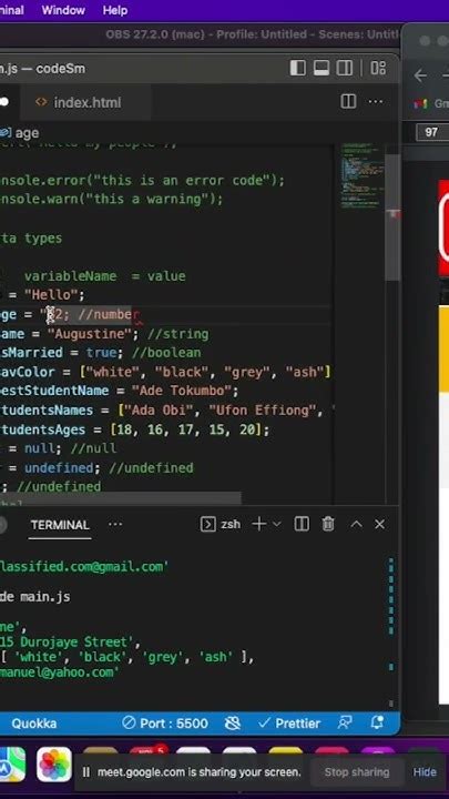 Simple Javascript Codes Youtube