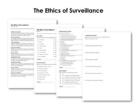 The Ethics Of Surveillance Teaching Resources