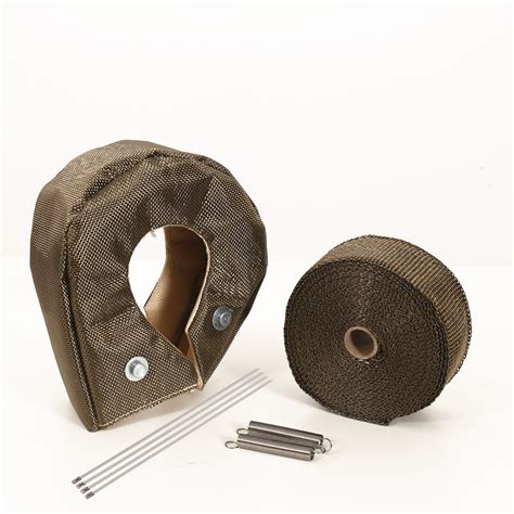 T4 Titanium Turbo Heat Shield Blanket Cover W 2 50ft Exhaust Header