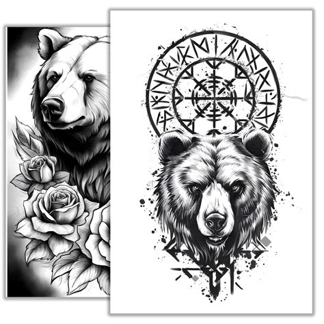 Bear Tattoo Sketches Symbolic Art And Design Inspiration