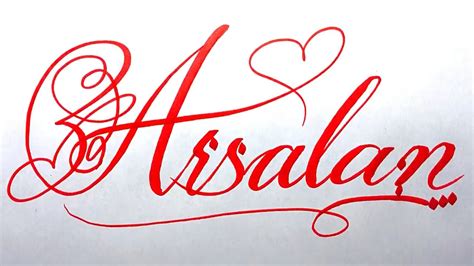 Arslan Name Signature Calligraphy Status How To Write With Cut Maker
