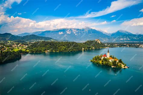 Premium Photo Slovenia Aerial View Resort Lake Bled Aerial Fpv Drone Photography