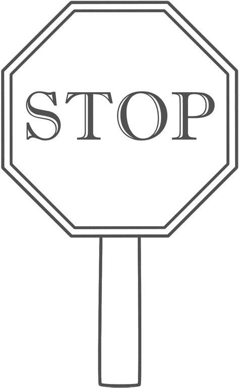 Stop Outline Sign Templates Signs Stop Sign