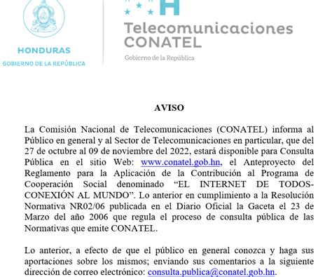 Octubre 2022 Conatel