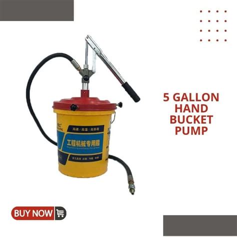Heavy Duty Grease Pump For 5 Gallon Buckets With Follower Plate 3500 Psi