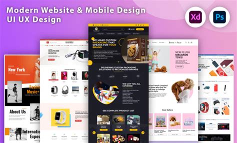 do creative website ui ux design or landing page ui design with adobe