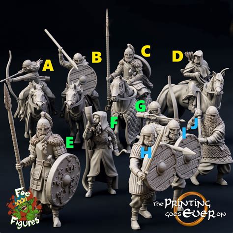 Miniature Toys 32 Foe Figures 28 Fantasy Lotr Rohan Archer Mounted 25