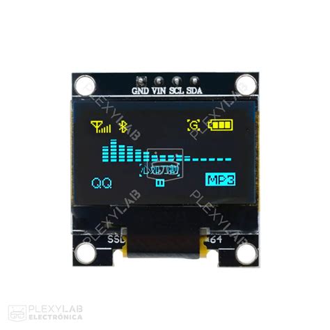 pantalla lcd oled ssd1306 i2c de 128x64 y 0 96 color amarillo y azul