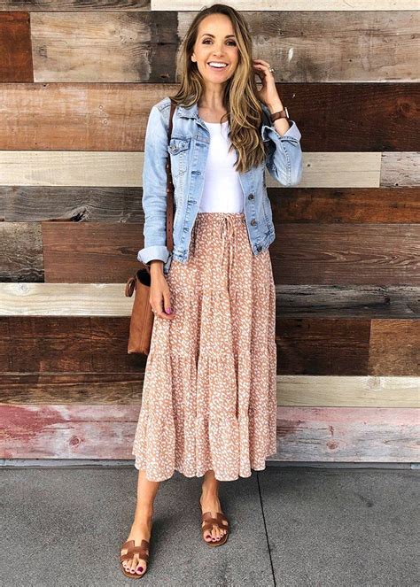 12 Cute Midi Skirts For Spring Merricks Art Modest Mom Outfits