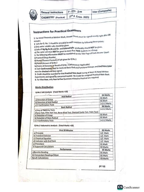 2nd Year Practicals Past Papers Pdf