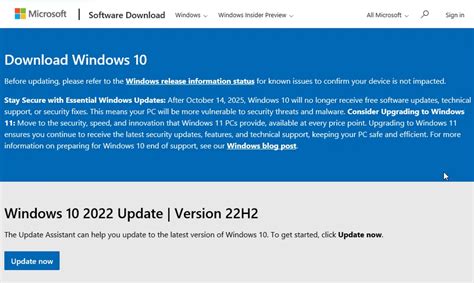 Download Da Atualização Do Windows 10 22h2 21h2 21h1 20h2 And Anteriores