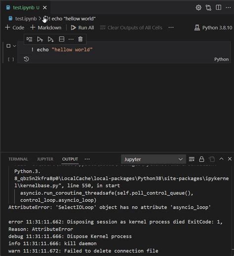 Jupyter Notebook Hangs Cell Runs Continuously Unable To Interrupt Daemon Maybe · Issue