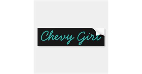 Chevy Girl Bumper Sticker Zazzle