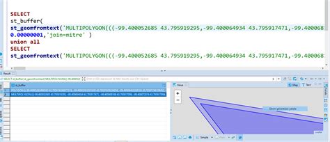 Gis Unexpected Geometry From Stbuffer Stack Overflow