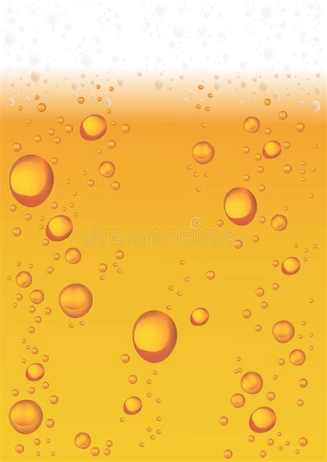 Beer With Foam And Bubbles Vector Background