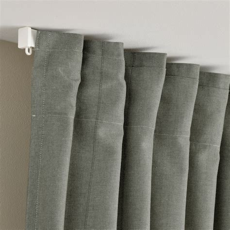 Lenda Curtains With Tie Backs 1 Pair Light Grey Greenwith Heading Tape 140x250 Cm Ikea